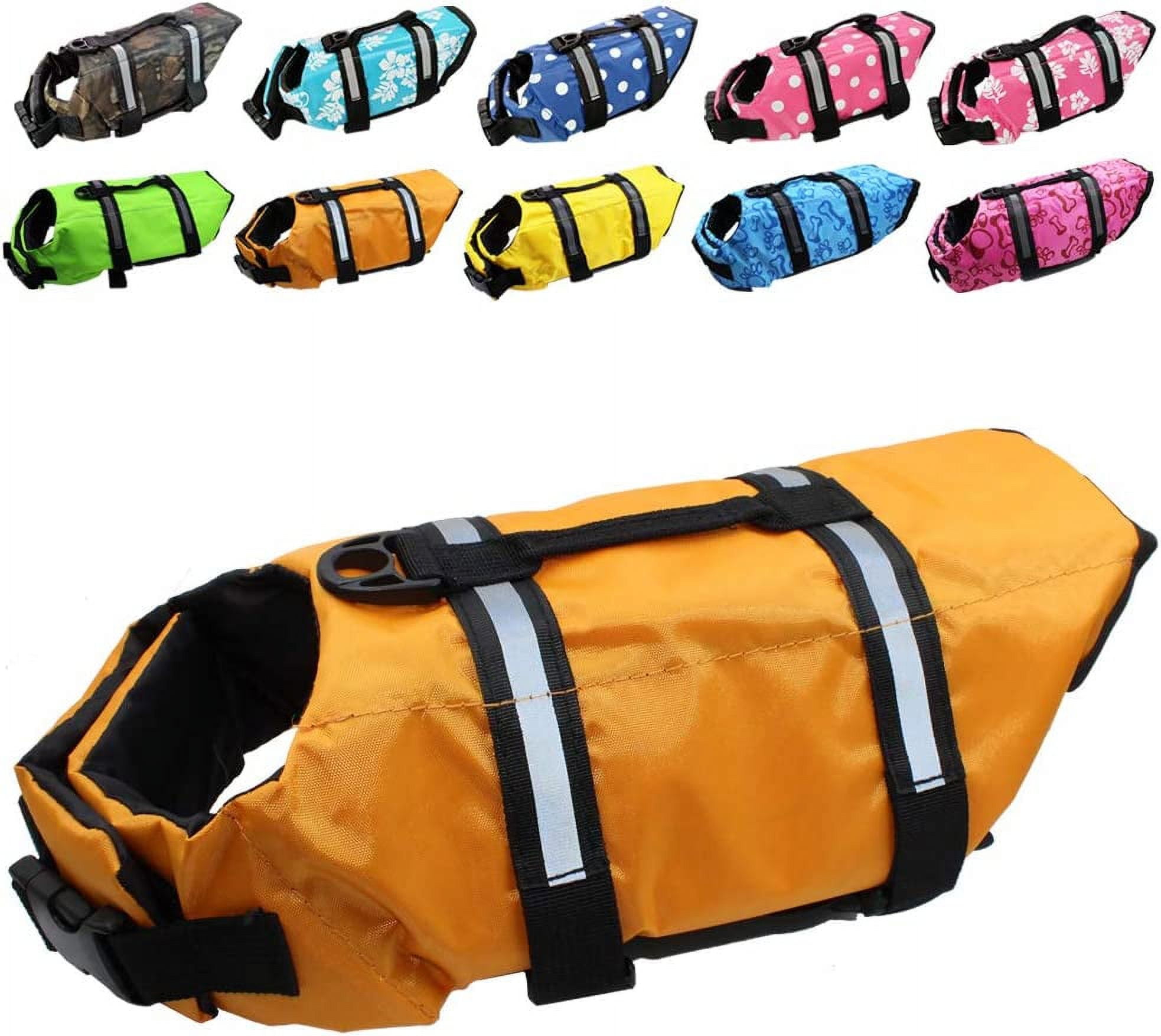 Dog Life Jacket Easy-Fit Adjustable Belt Pet Saver Swimming Safety ...