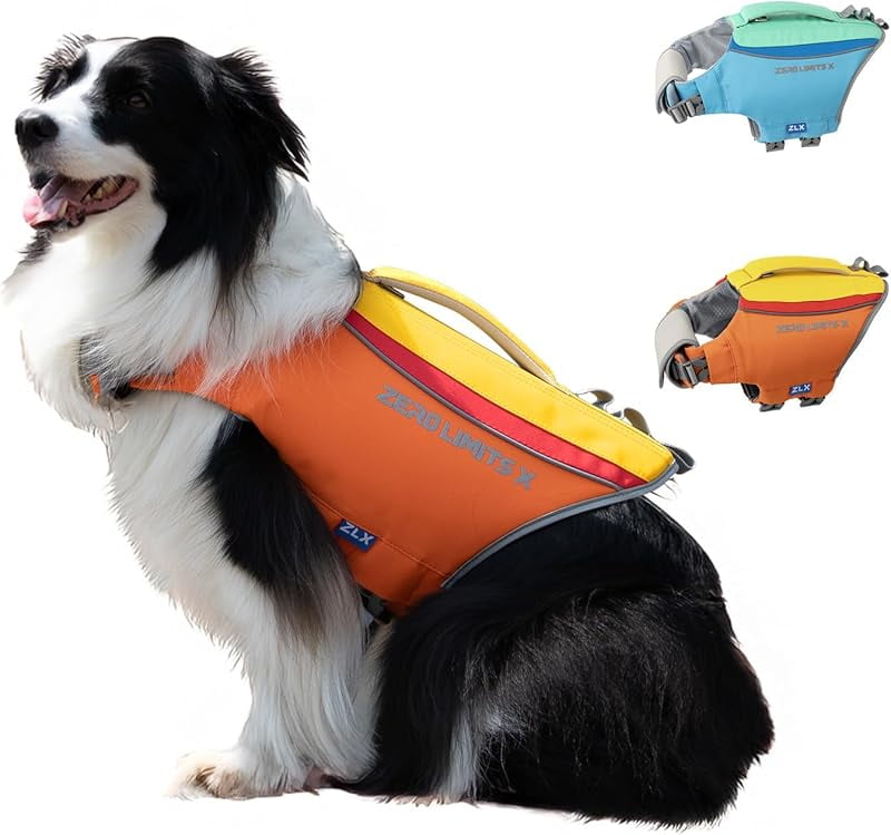 Dog Life Jacket, High Buoyancy Dog Life Vest with Secure Handle ...