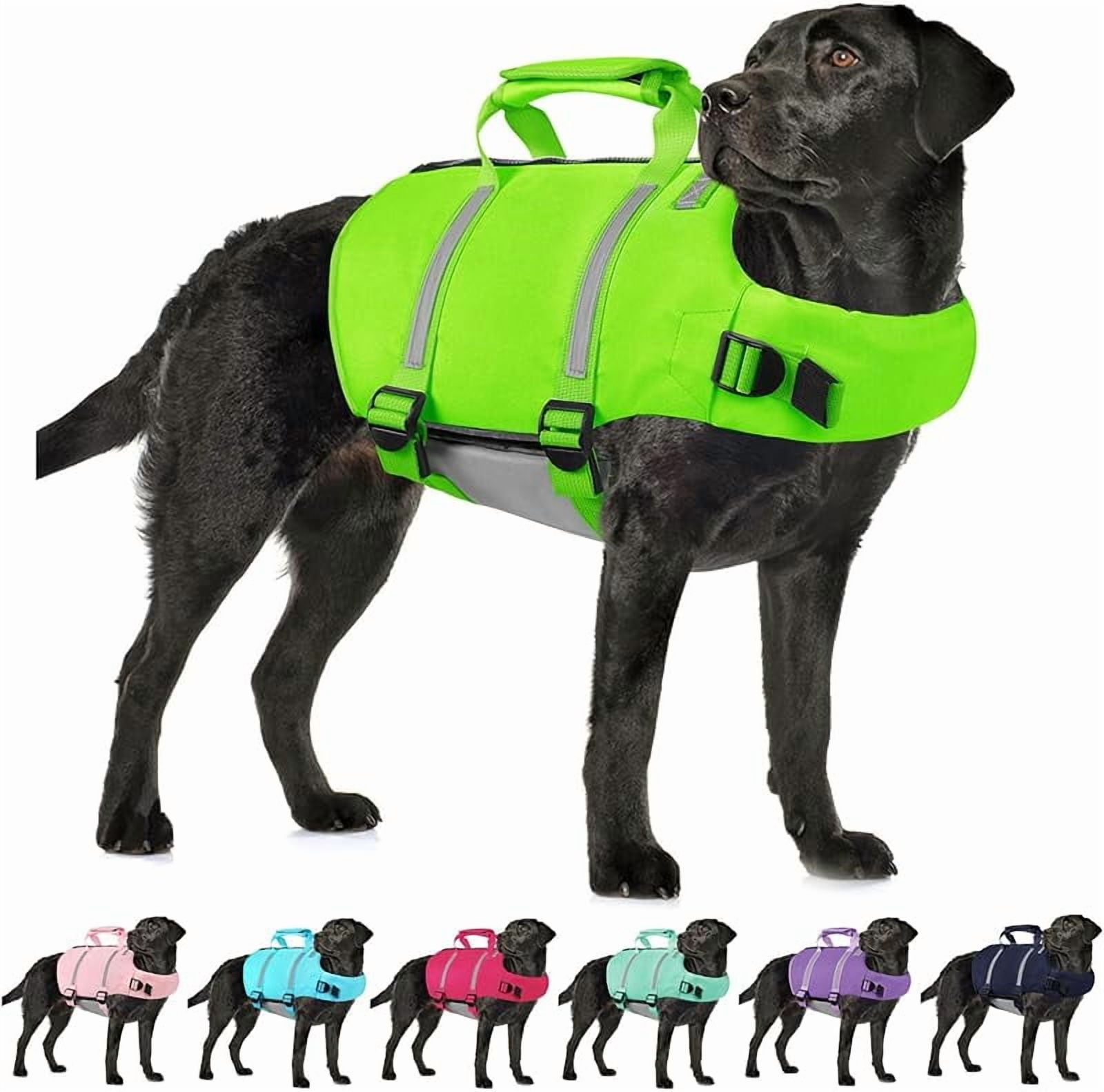 Dog Life Jacket High Flotation, Dog Life Vest for Swimming, Reflective ...