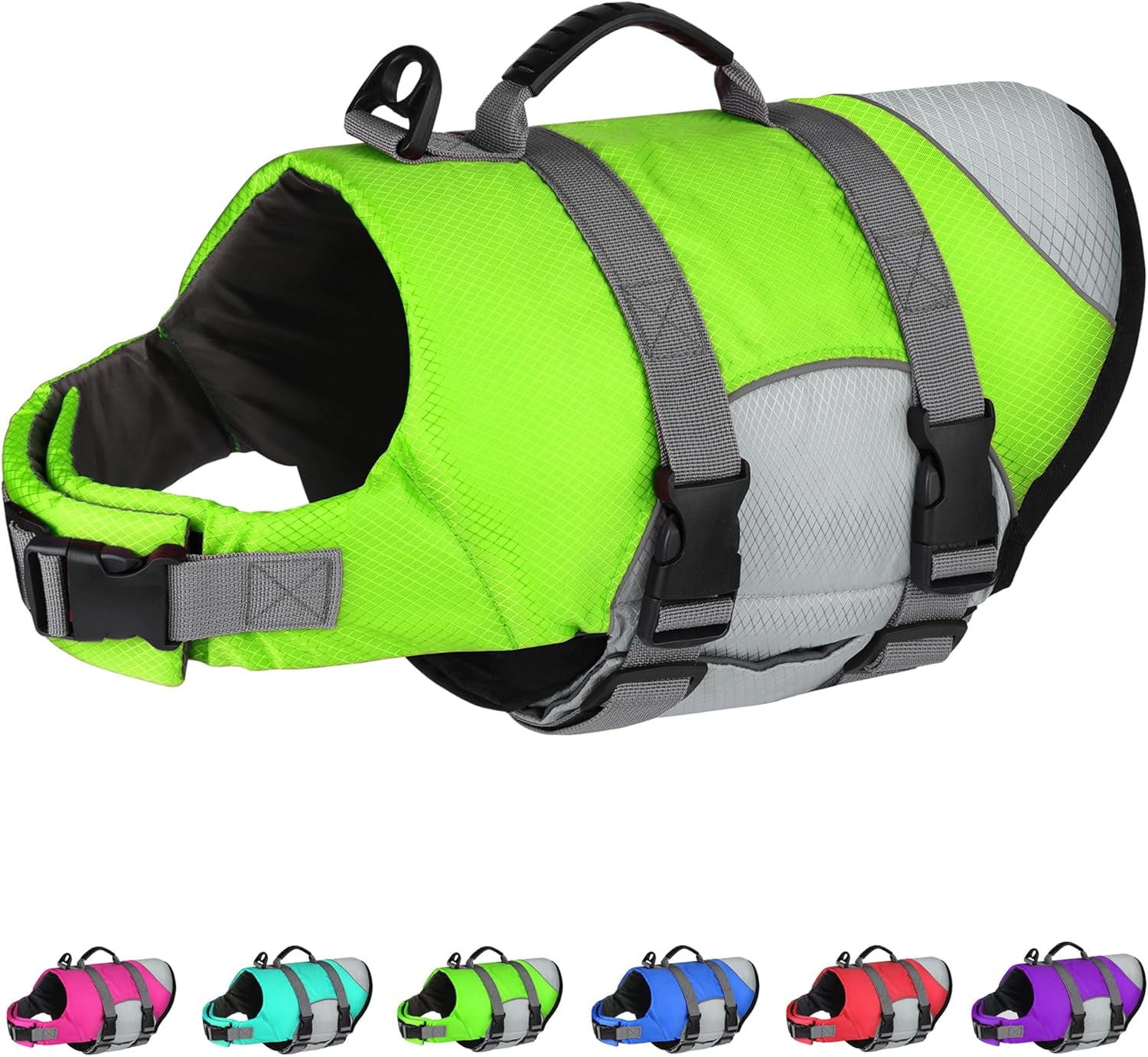 Dog Life Jacket, Reflective Life Vest for Swimming and Boating ...