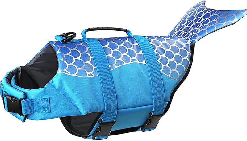 Dog Life Jacket Swimming Safety Coat Floatation Life Vest Life Saver ...