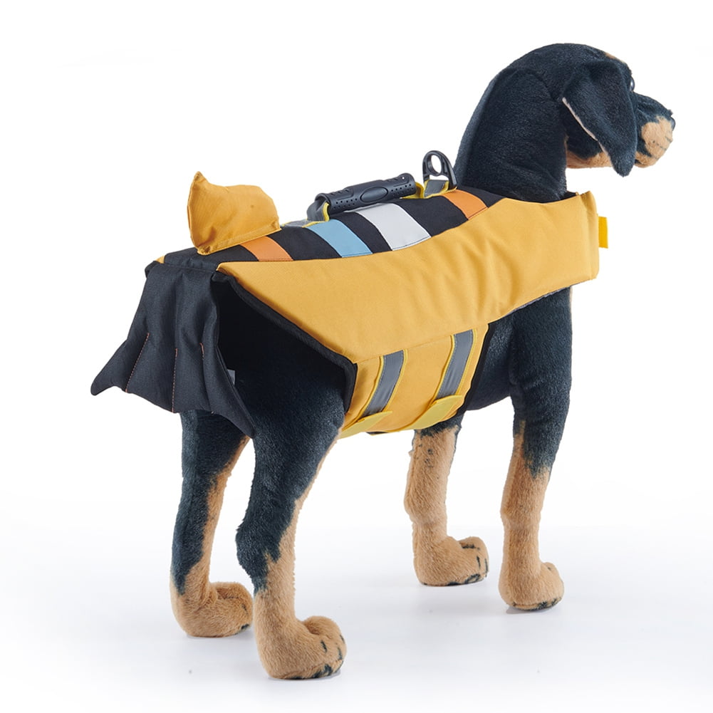 Dog Life Jacket with Reflective Stripes, Adjustable High Visibility ...