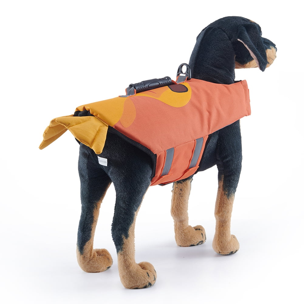 Dog Life Jacket with Reflective Stripes, Adjustable High Visibility ...