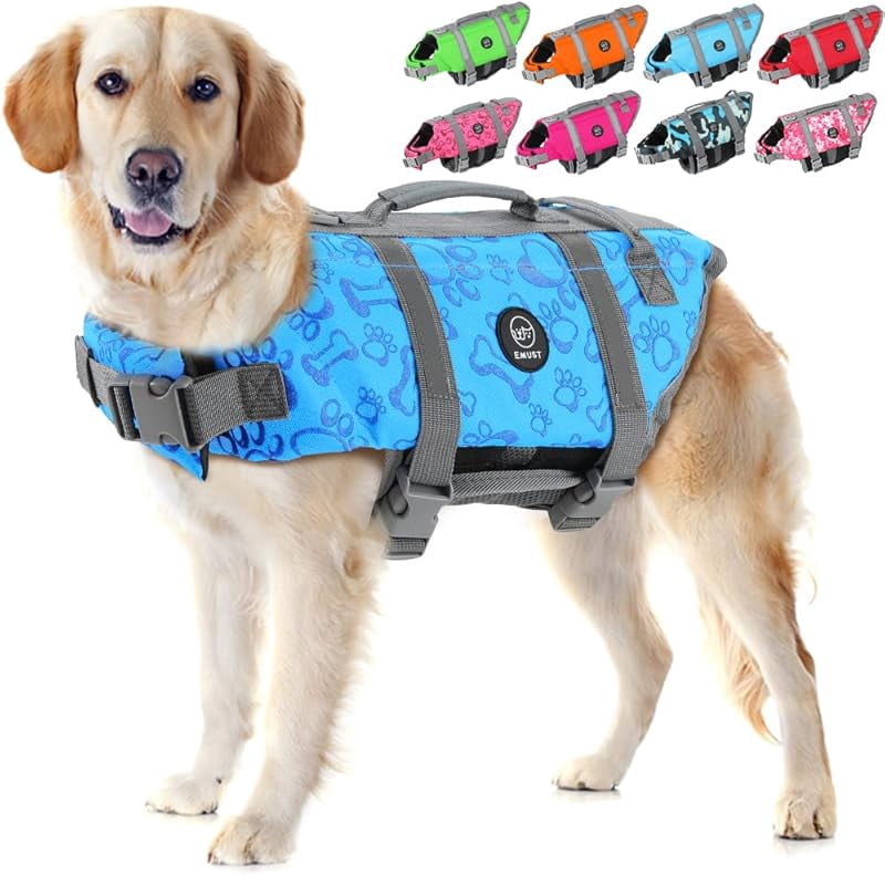 Dog Life Jackets, Dog Life Vests for Swimming, Beach Boating with High ...