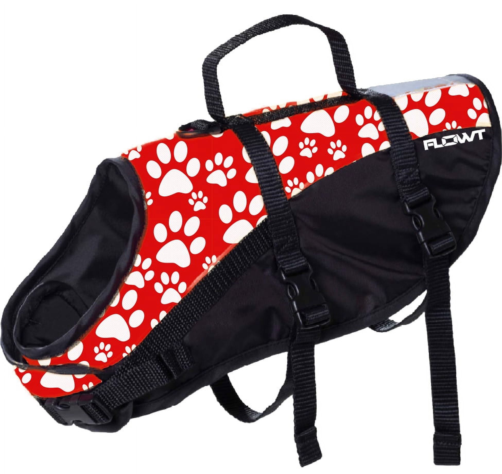 Dog Life Vest - Red Paws; Medium - Walmart.com