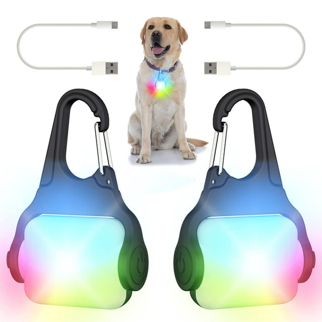 Dog Lights for Night XEF1 Walking - Color Changing Dog Collar Light, 4 ...