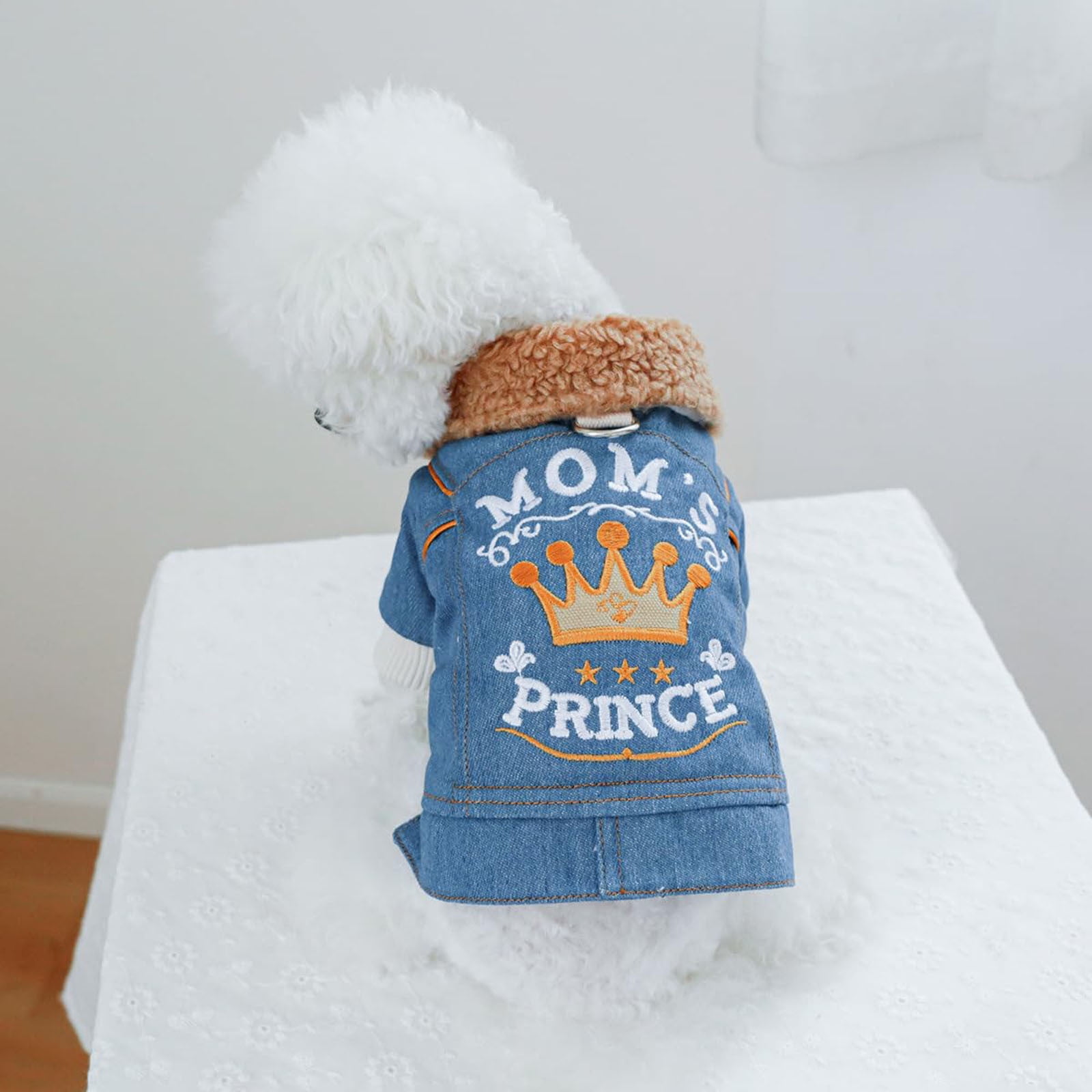 Dog Lined Jean Jacket Winter Warm Stylish Puppy Coat Lightweight Denim ...