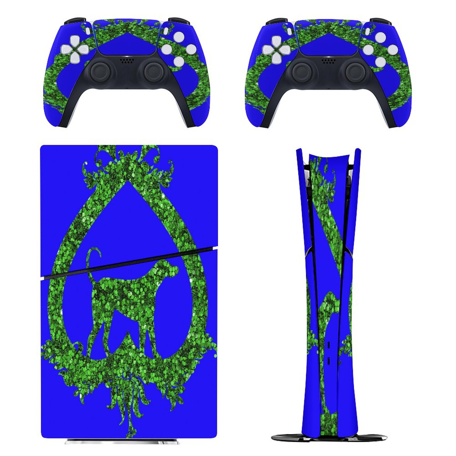 Dog, Love, Green Leaves PS5/PS5 Slim Digital Disc Skin Sticker For ...