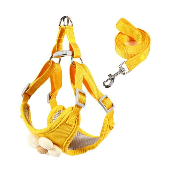 Dog Lovely Flower Vest Leash Comfortable Dog Vest Leash for Small Dogs ...