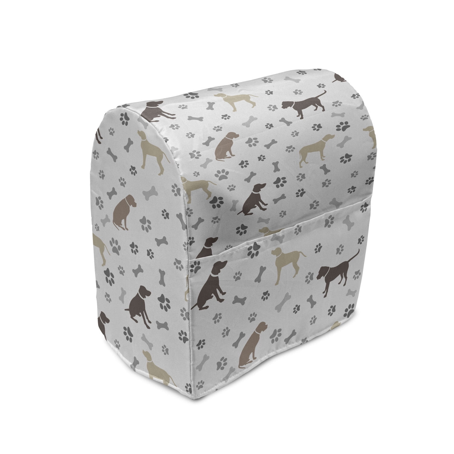 Dog Lover Stand Mixer Cover, Paw Print Bones and Dog Silhouettes ...