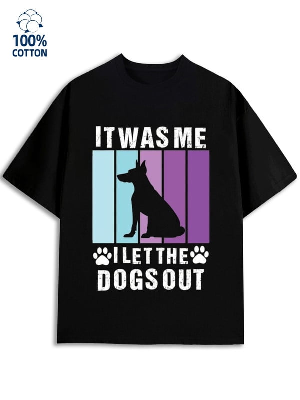 Dog Lover Tee for men funny humor 180G 100% Cotton black husband wife ...