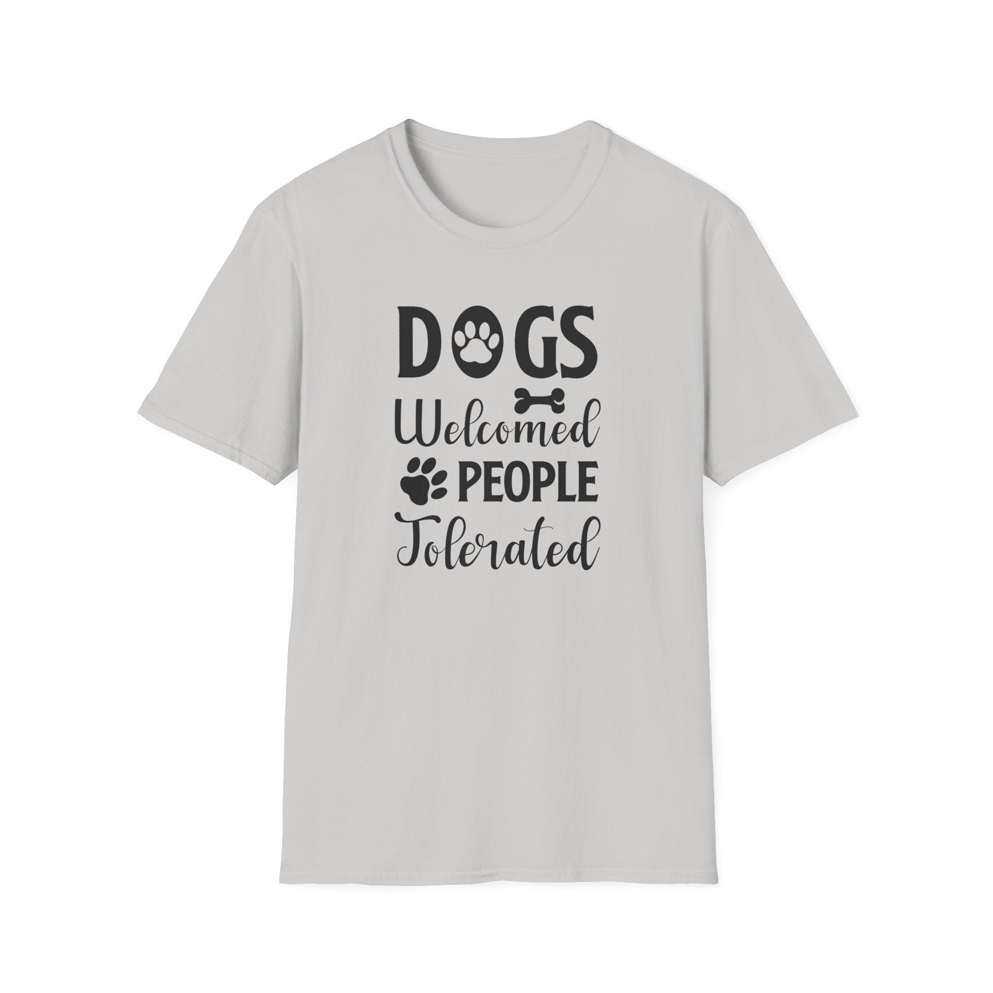 Dog Lover Unisex Cotton T-Shirt - Gildan Softstyle 64000 Dogs Welcomed ...