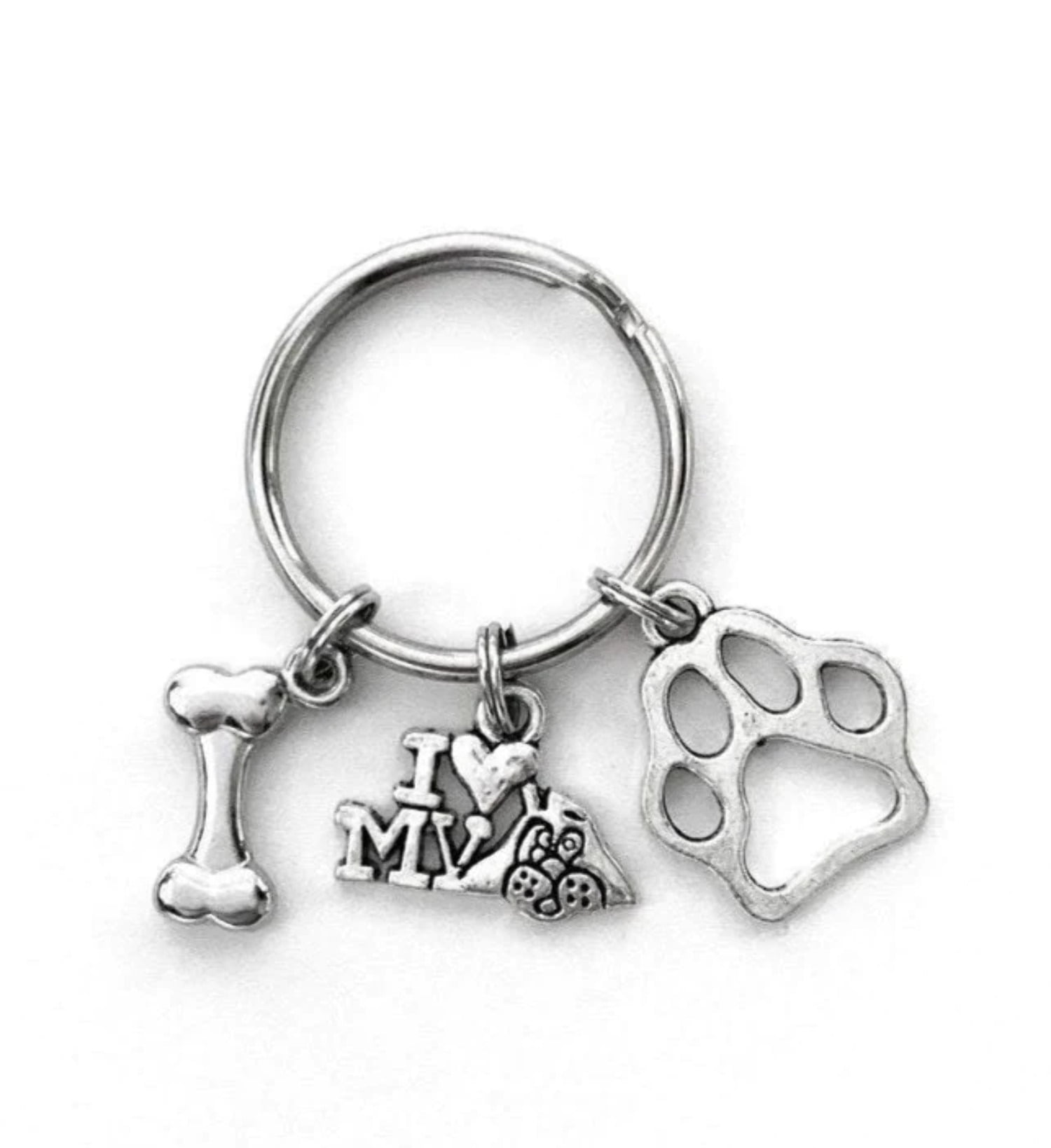 Dog Lover themed keychain. Gift for Dog Owner, Bag and Key Identifier ...