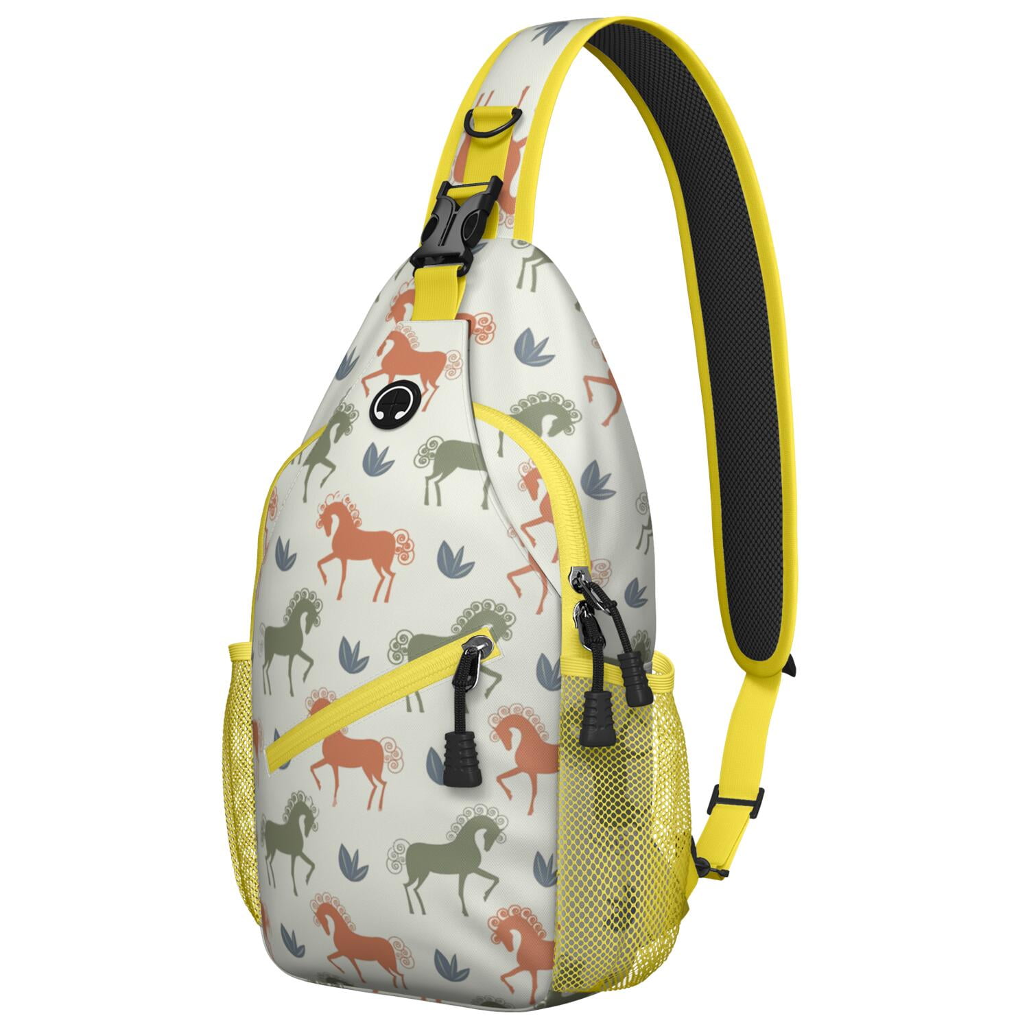 Dog Lovers Sling Backpack - Paw Print Crossbody Bag with Multi-Pocket ...