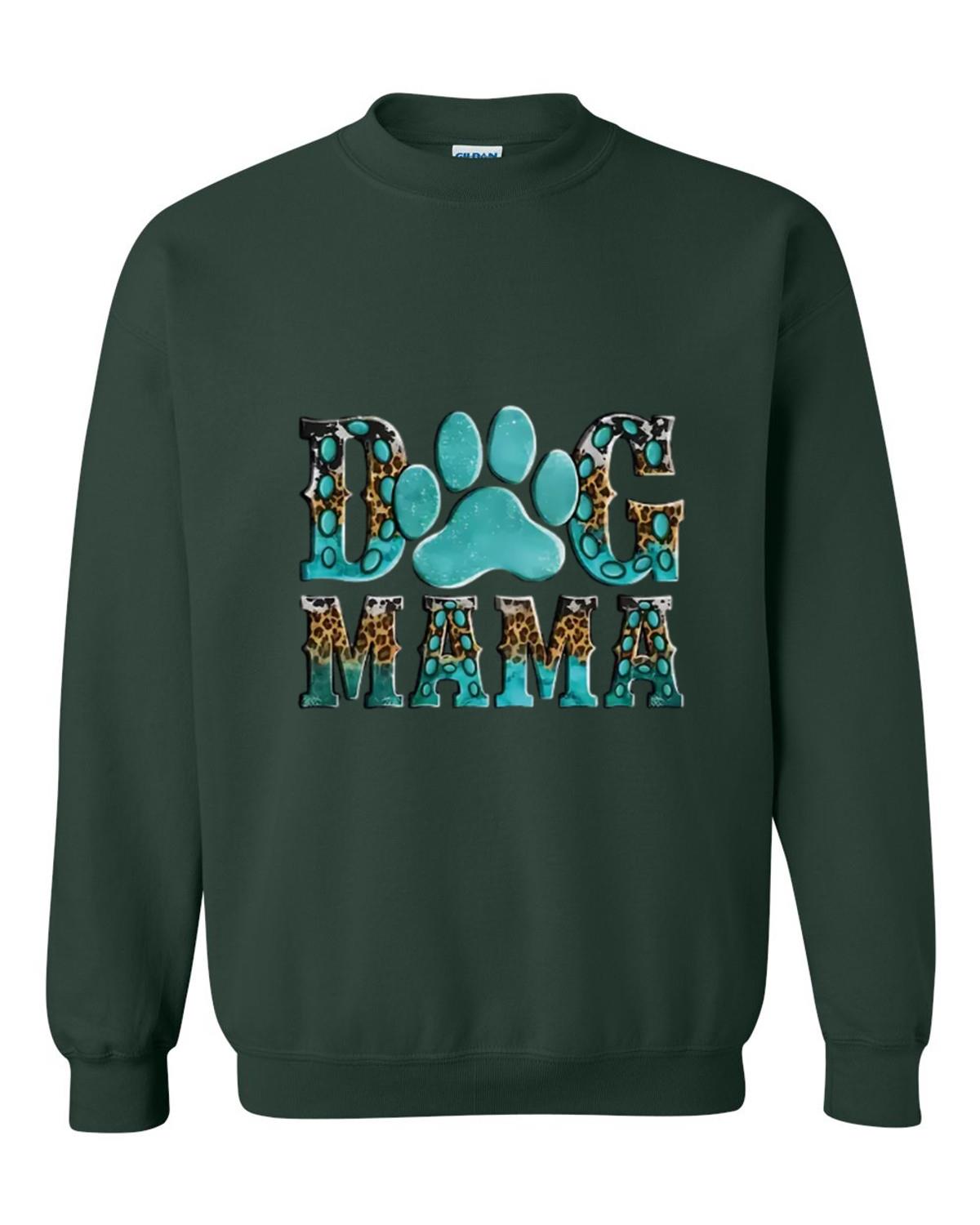 Dog Mama Graphic with Heart and Bold Text Sweatshirt, for men & women ...