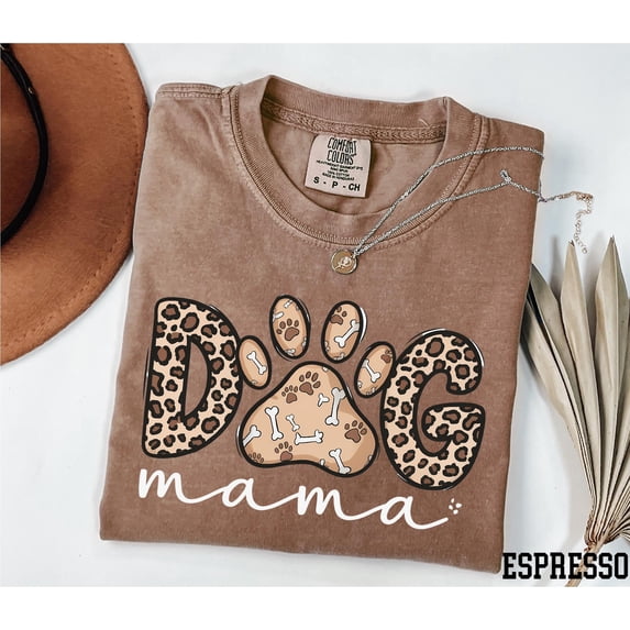 Dog Mama Shirt Dog Paw Shirt Dog Mom Shirt Leopard Dog Mama Shirt Dog ...