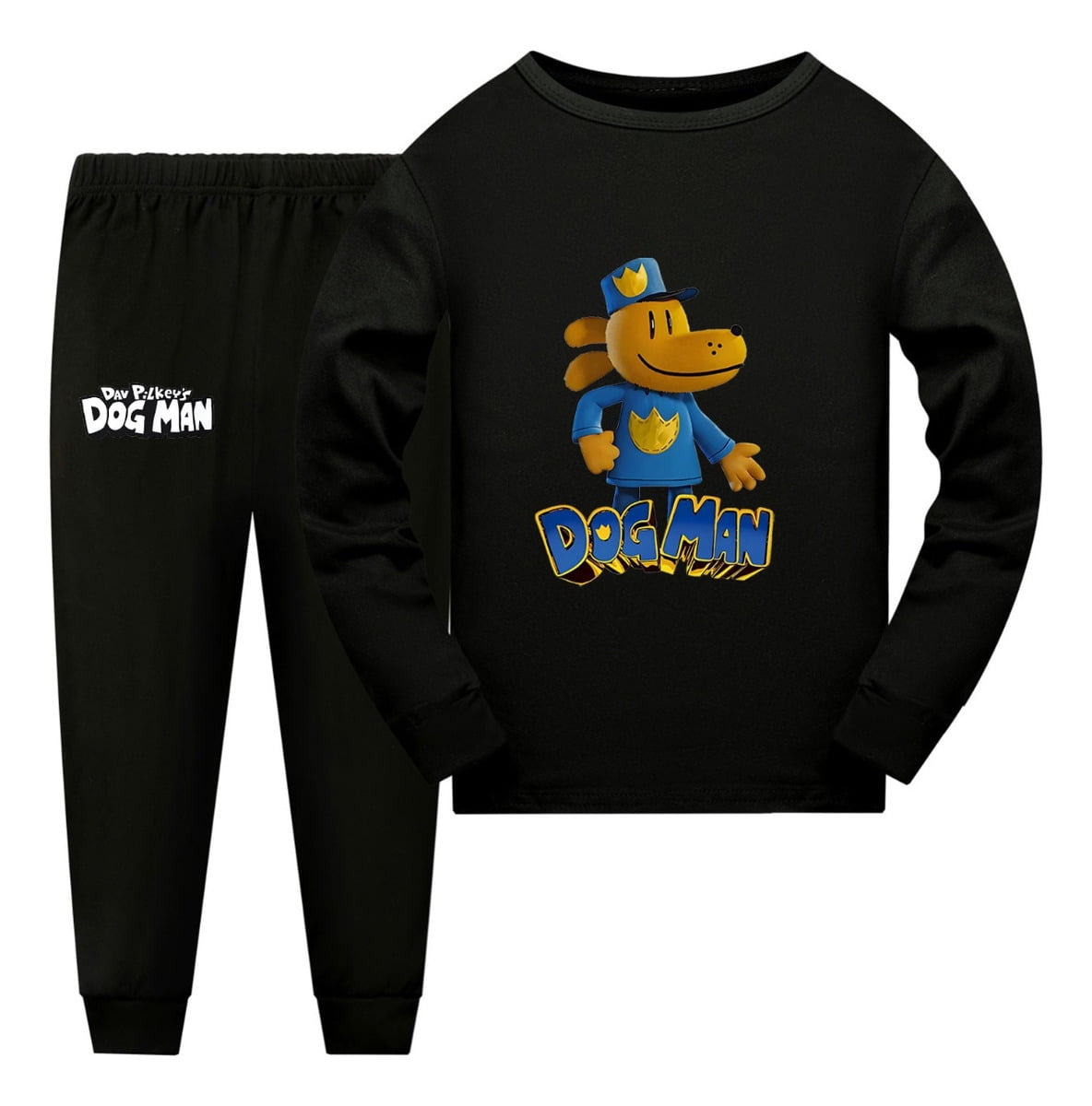 Dog Man 3D Close-Up Hero Pajamas Set – Animated Comic Sleepwear for ...