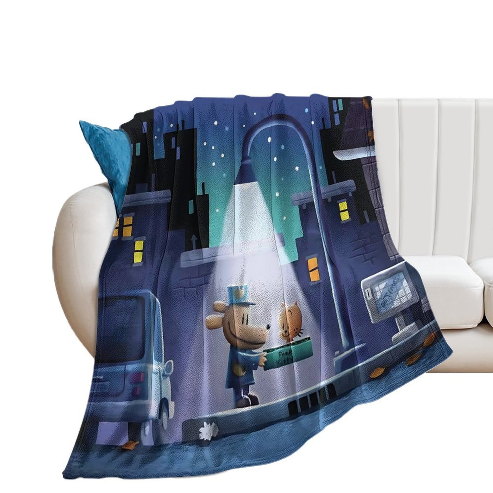 Dog Man 7 Luxury Flannel Blanket - Super Soft Anti-Static Plush Warm ...