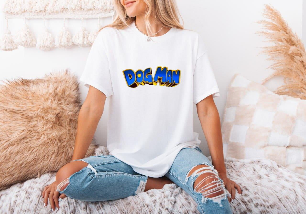 Dog Man Adventure Movie Character Art Unisex T-Shirt, up to size 5XL ...