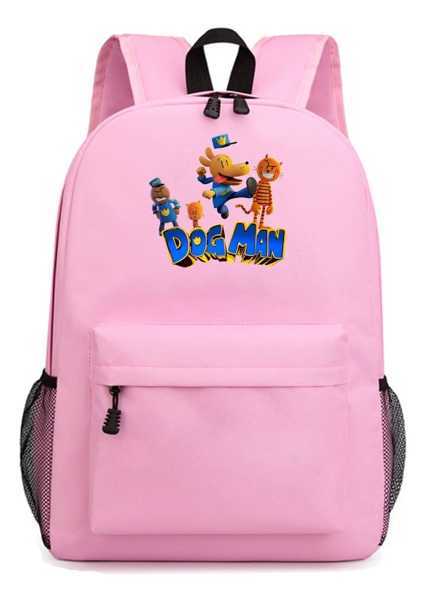 Dog Man Backpack in Pink, Anime Gaming Style Lightweight School Bag for ...