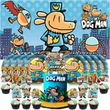Dog Man Birthday Supplies Plates Decorations Decor Backdrop Banner Cake ...