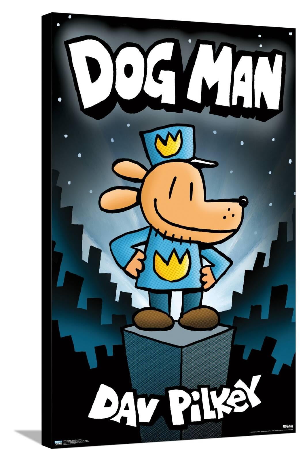 Dog Man - Book Cover (2016) Canvas Wall Poster, 22.375" x 34" - Walmart.com