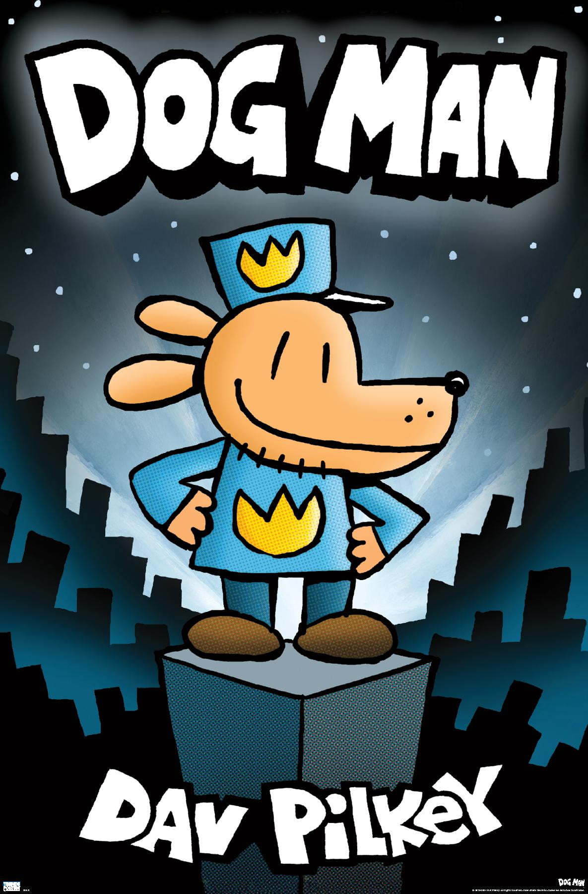 Dog Man - Book Cover (2016) Wall Poster, 14.725" x 22.375" - Walmart.com