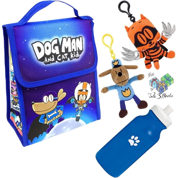 Dog Man Cat Kid Dav Pilkey Back To School Set V1 - Large Insulated ...