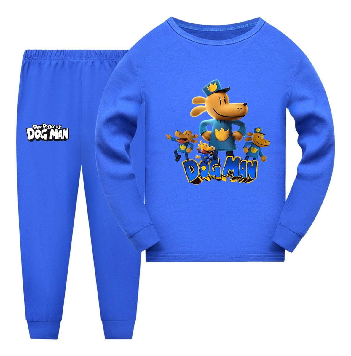 Dog Man Character Lineup Pajamas Set – Comic Sleepwear for Boys and ...