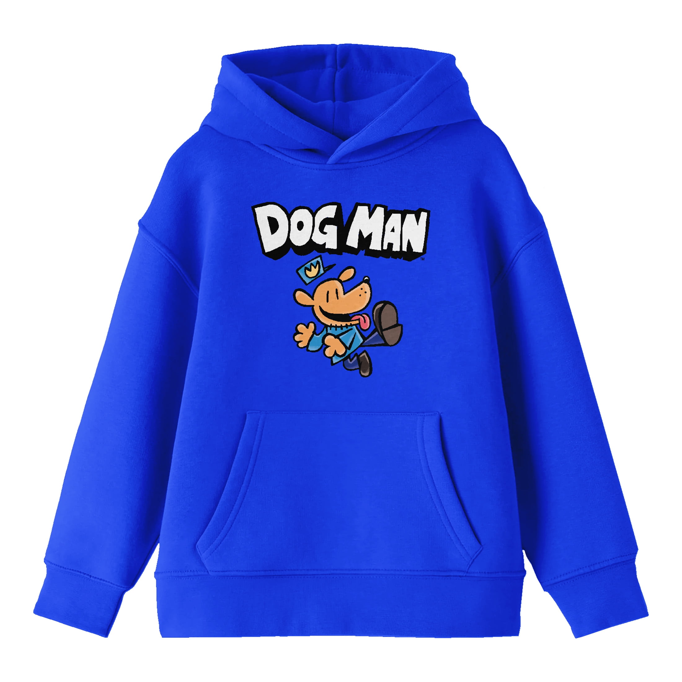 Dog Man Character Logo Youth Royal Blue Long Sleeve Hoodie-XS - Walmart.com