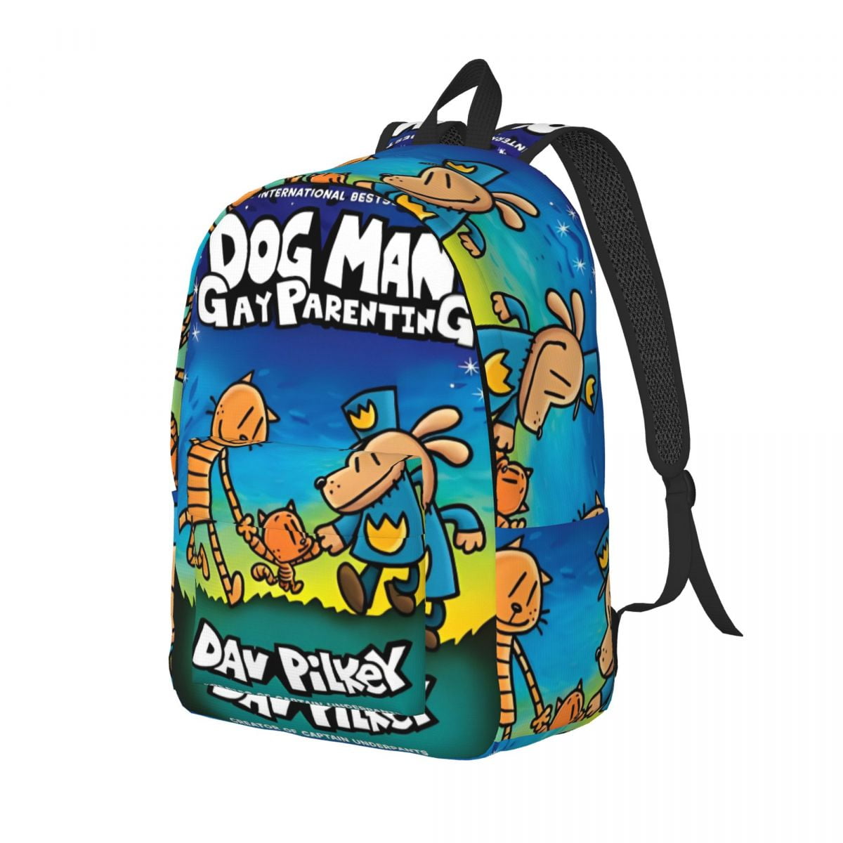 Dog Man Comic Funny Animals Backpack for Men Women Casual Student Work ...
