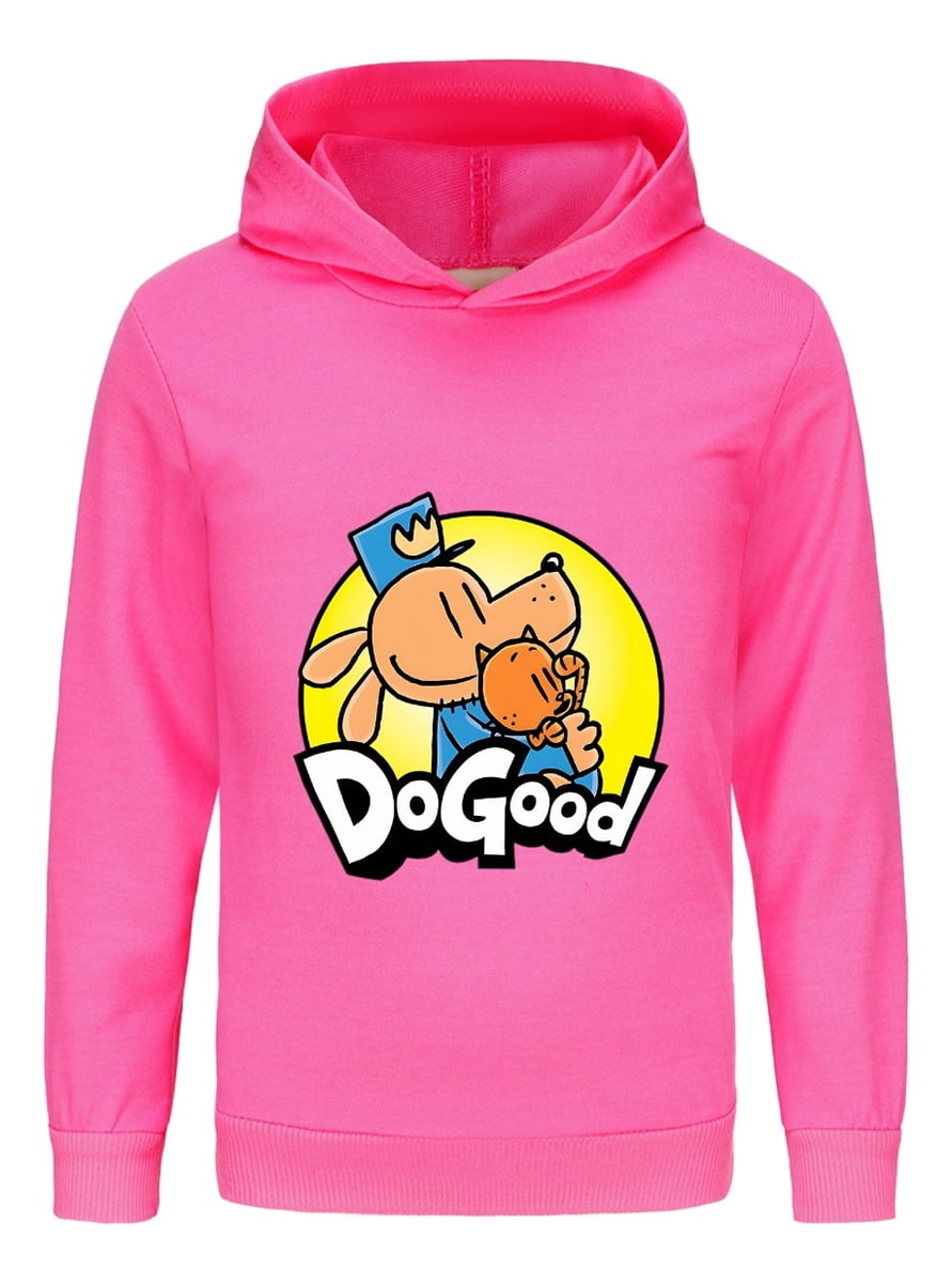 Dog Man Do Good Drumstick Pose Kids Hoodie – Funny Comic Graphic Shirt ...