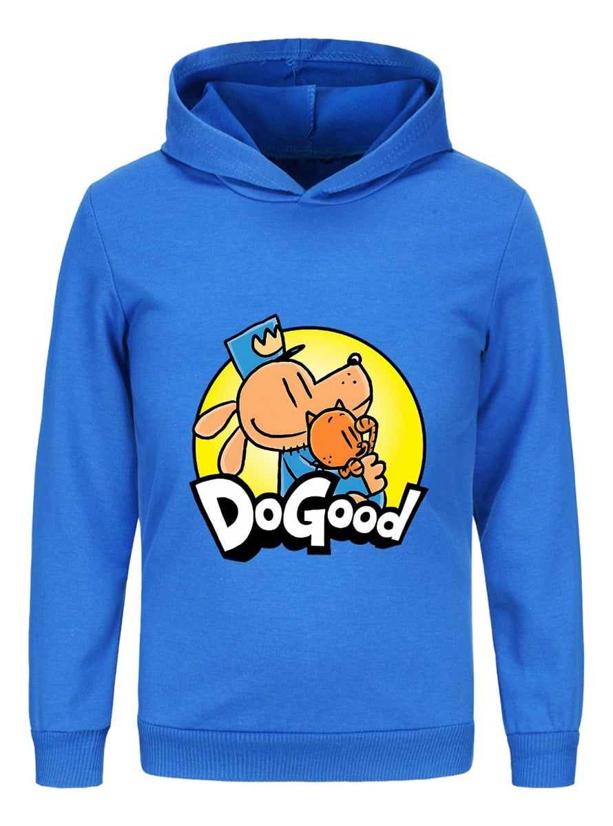 Dog Man Do Good Drumstick Pose Kids Hoodie – Funny Comic Graphic Shirt ...