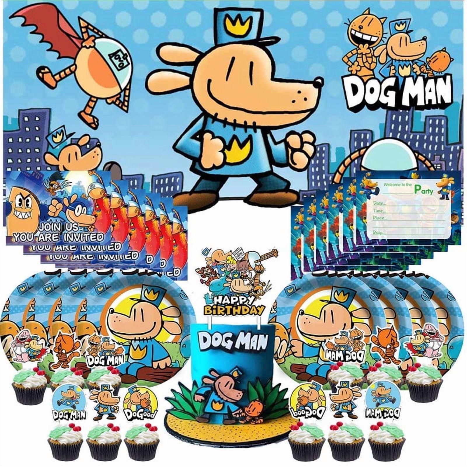 Dog Man Dogman Invitation Cards Invite Party Supplies Decor Decorations ...