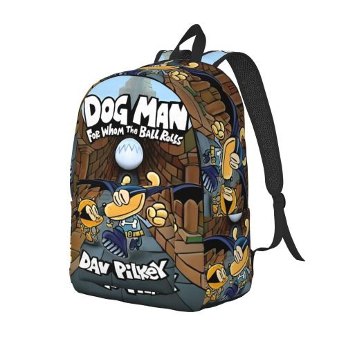 Dog Man Dogman Movie Comic Backpack for Casual High School Business ...