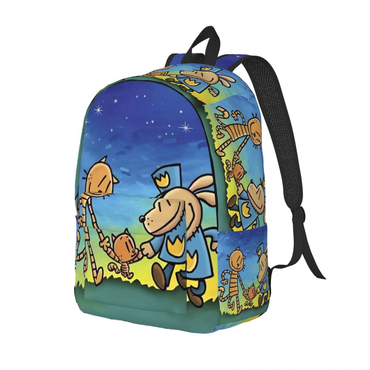 Dog Man Dogman Movie Comic Casual Backpack Durable High School Business ...