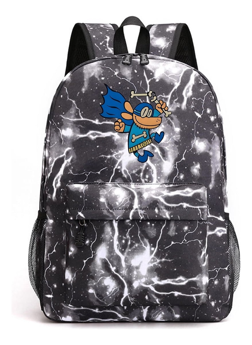 Dog Man Galaxy Style Starry Night Backpack, Black Lightning Anime ...