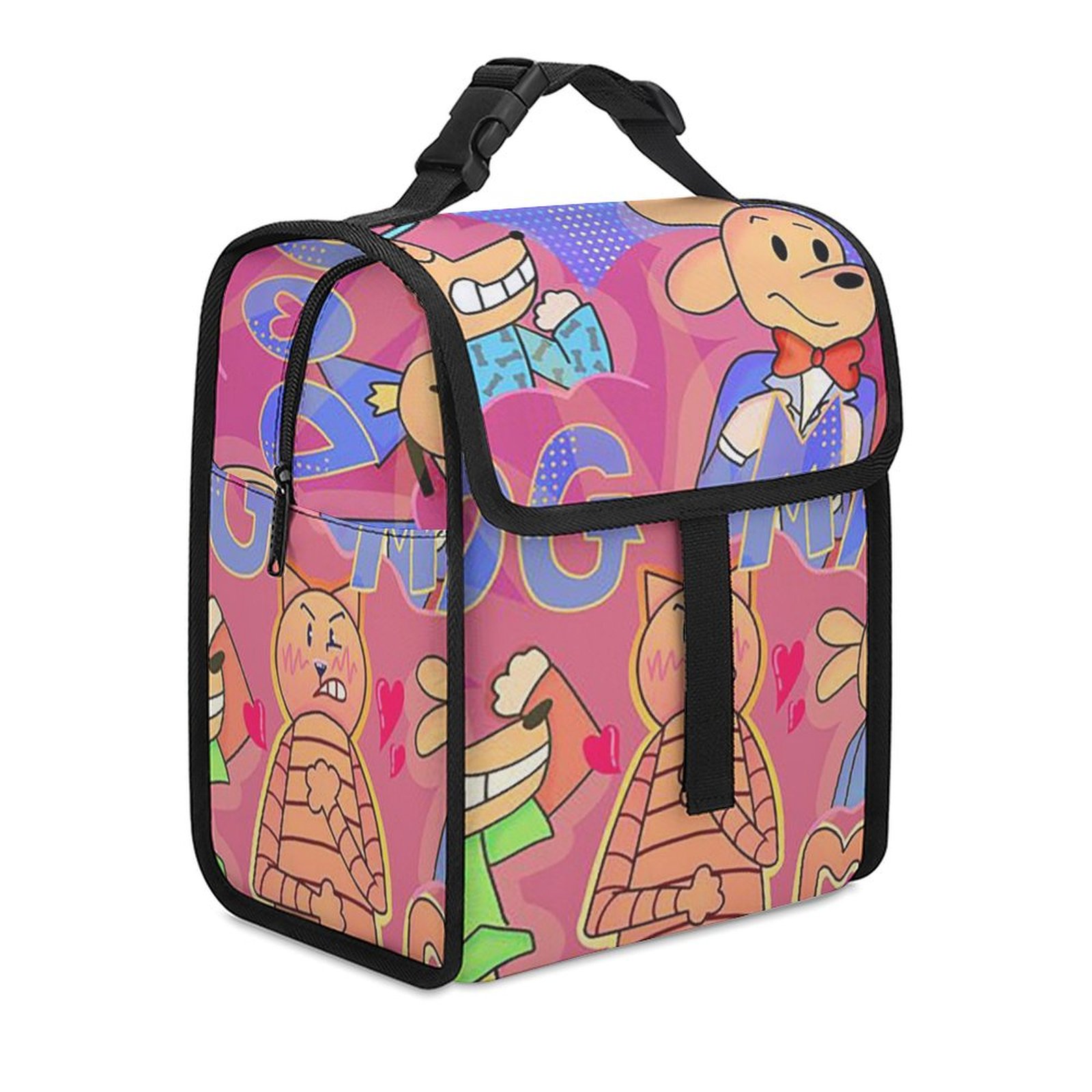 Dog Man Lunch Bag Insulated Portable Lunch Box Cooler Bag for School ...