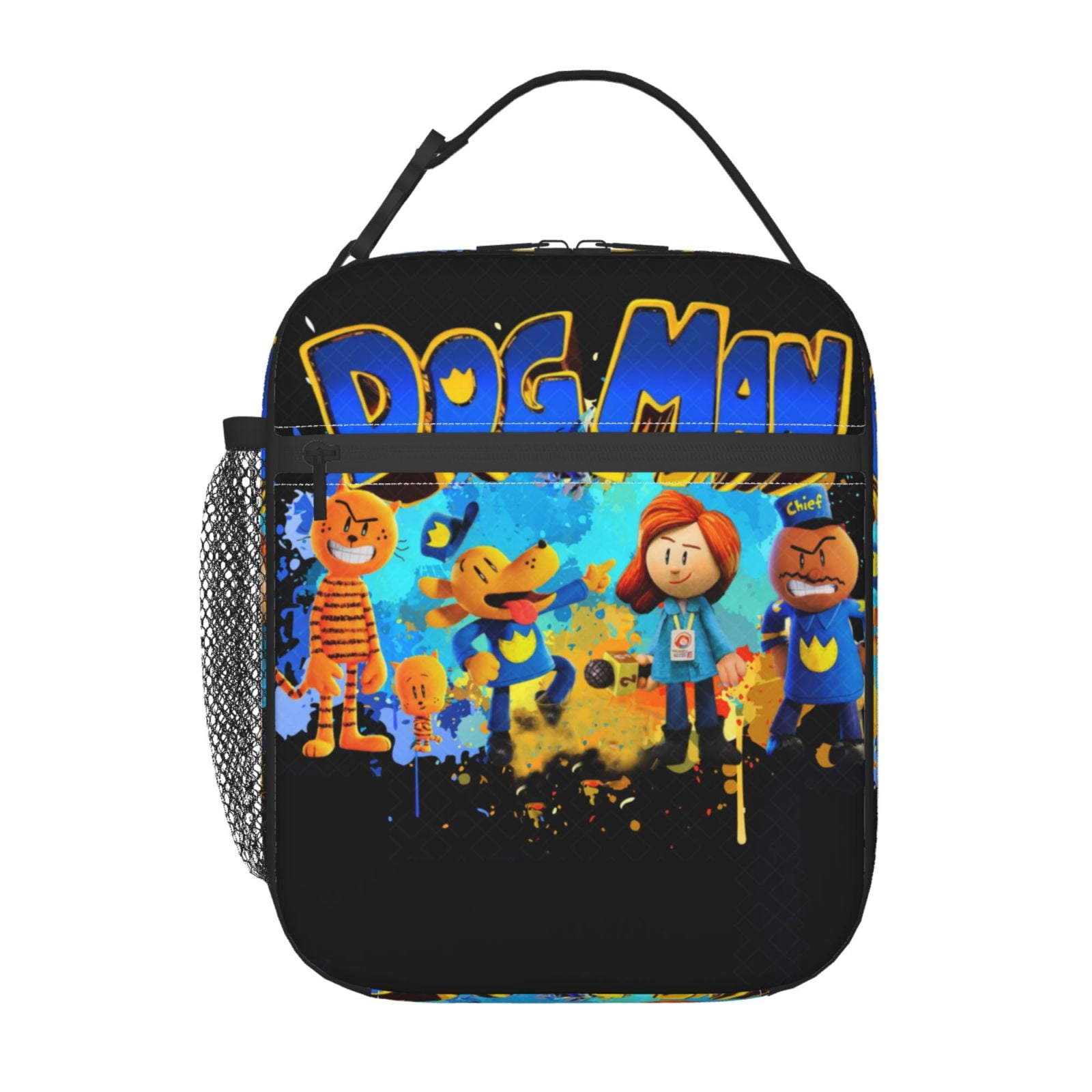 Dog Man Lunch Bag Insulated Portable Reusable Lunch Box With Zipper For ...