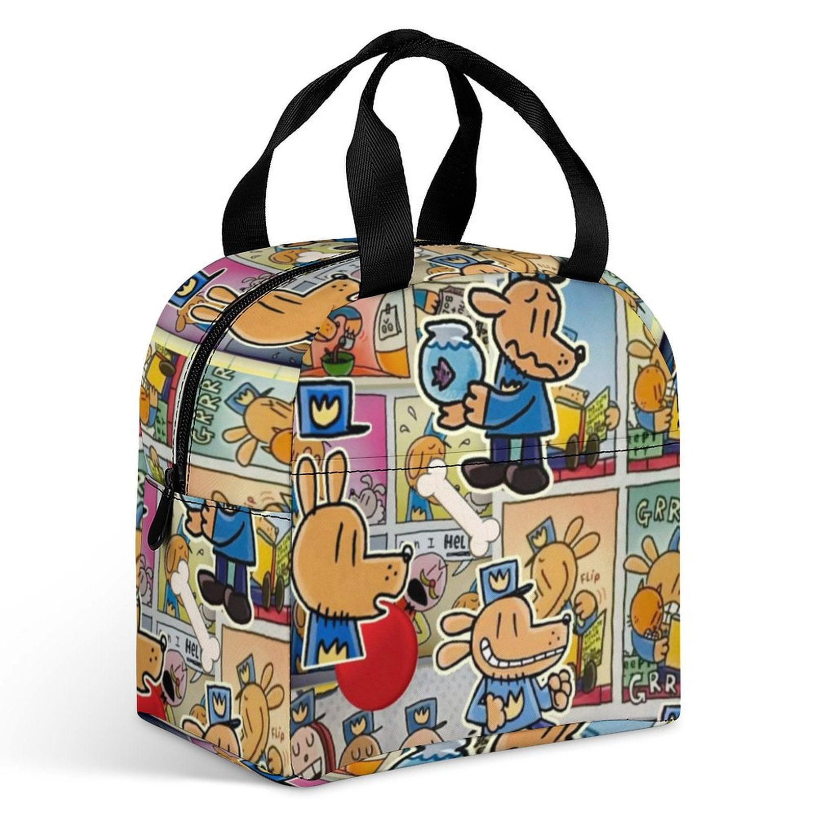 Dog Man Lunch Bag Reusable Lunch Box Container Bag Insulated Meal Tote ...