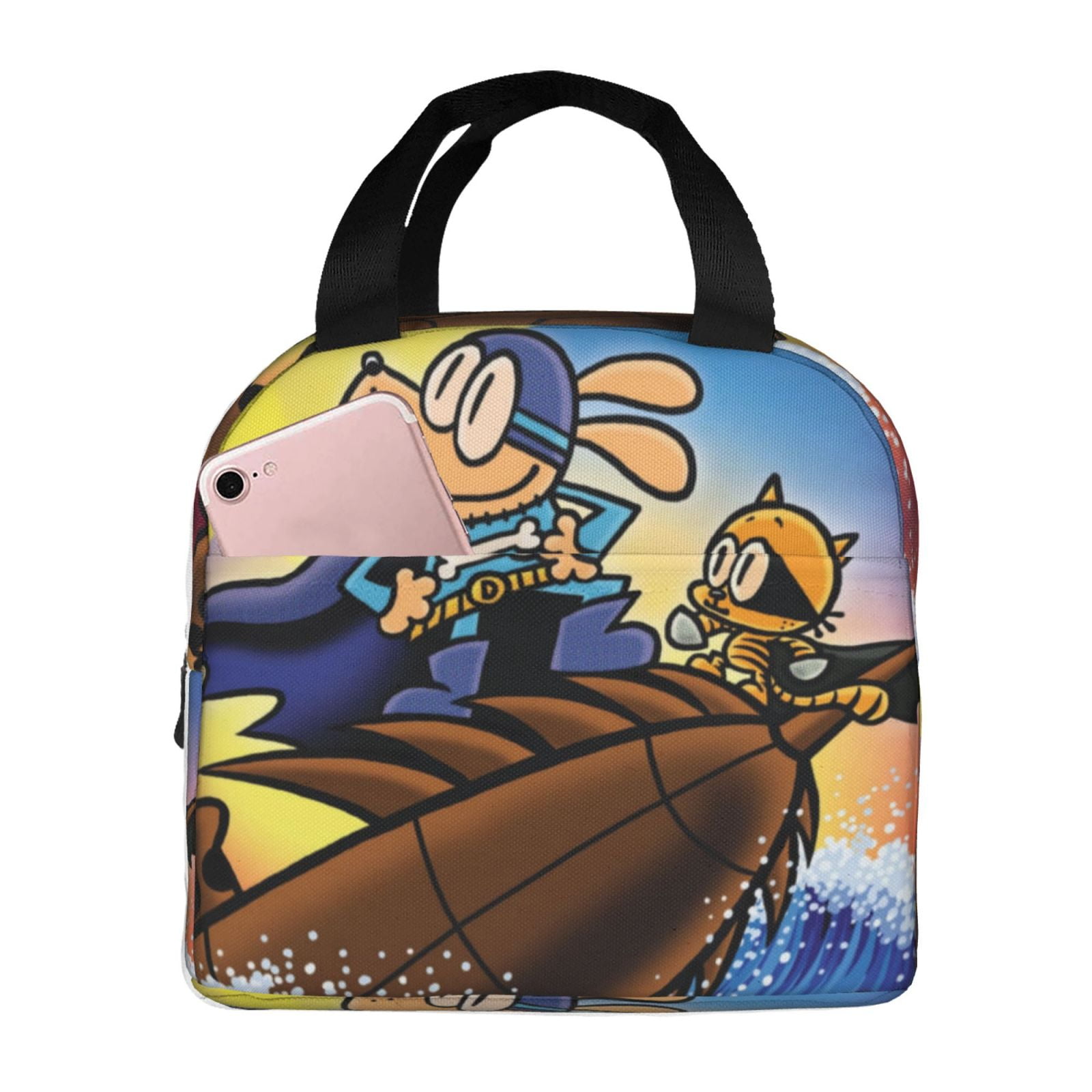 Dog Man Lunch Box Reusable Lunch Bag Insulated Portable Lunch Tote Bag ...