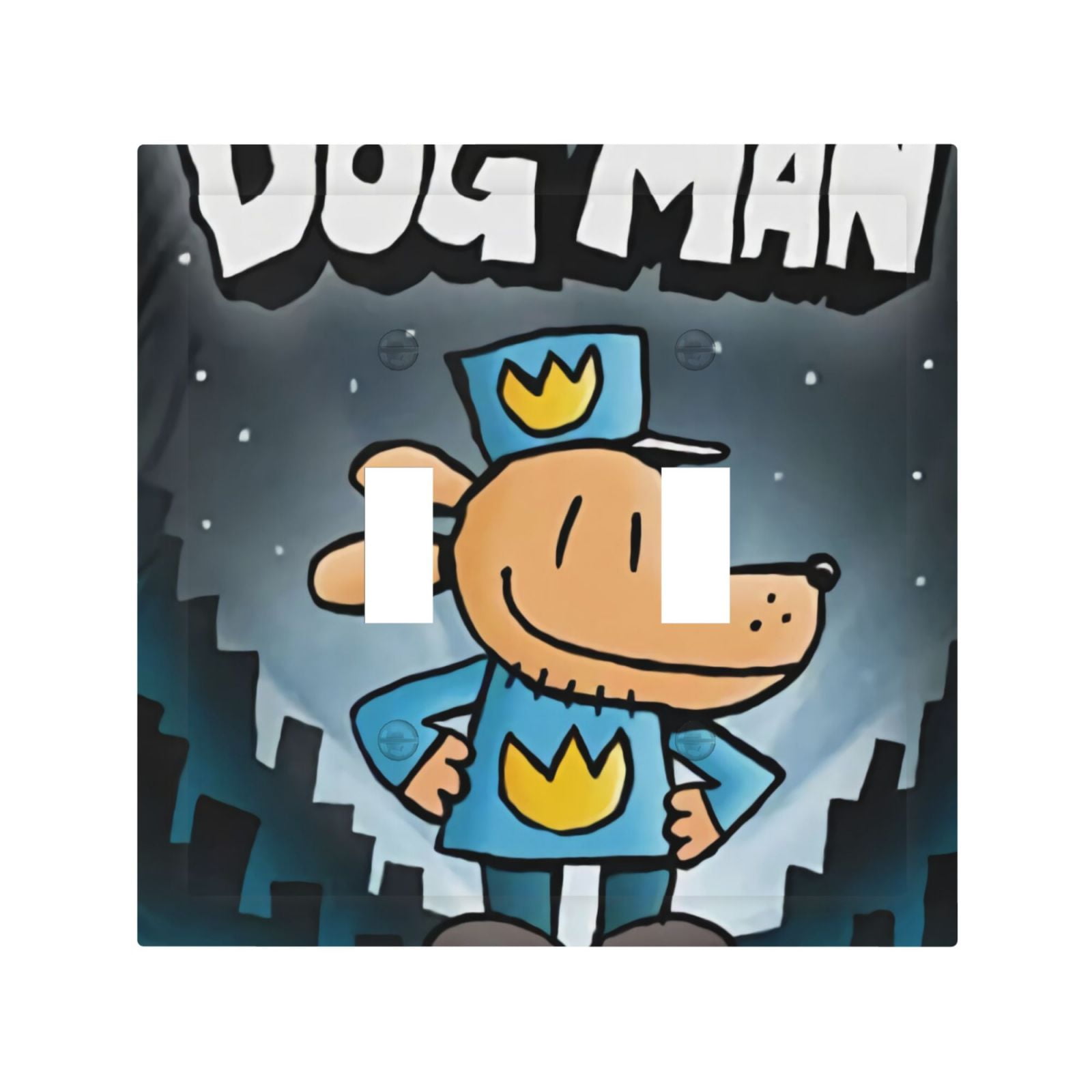 Dog Man Modern Two-Way Toggle Switch Panel，Made Of Pc，Dustproof, Heat ...