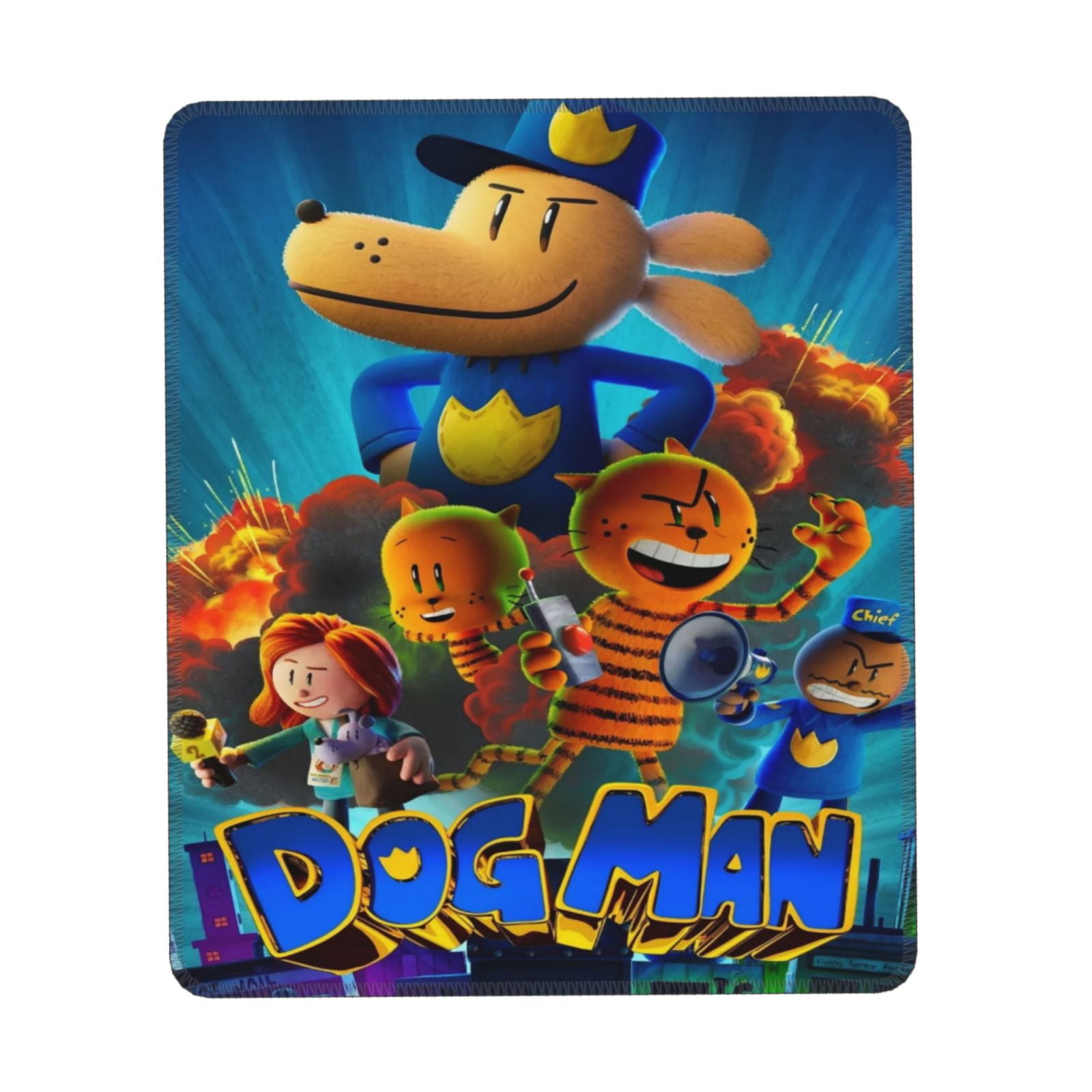 Dog Man Mouse Pad, Non-Slip Rubber Base Desktop Protection Mat Mouse ...