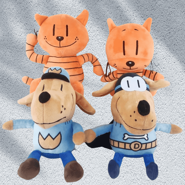 Dog Man Movie 2025 Plush Stuffed Cat And Dog Plush Stuffed Toys Dog Man ...