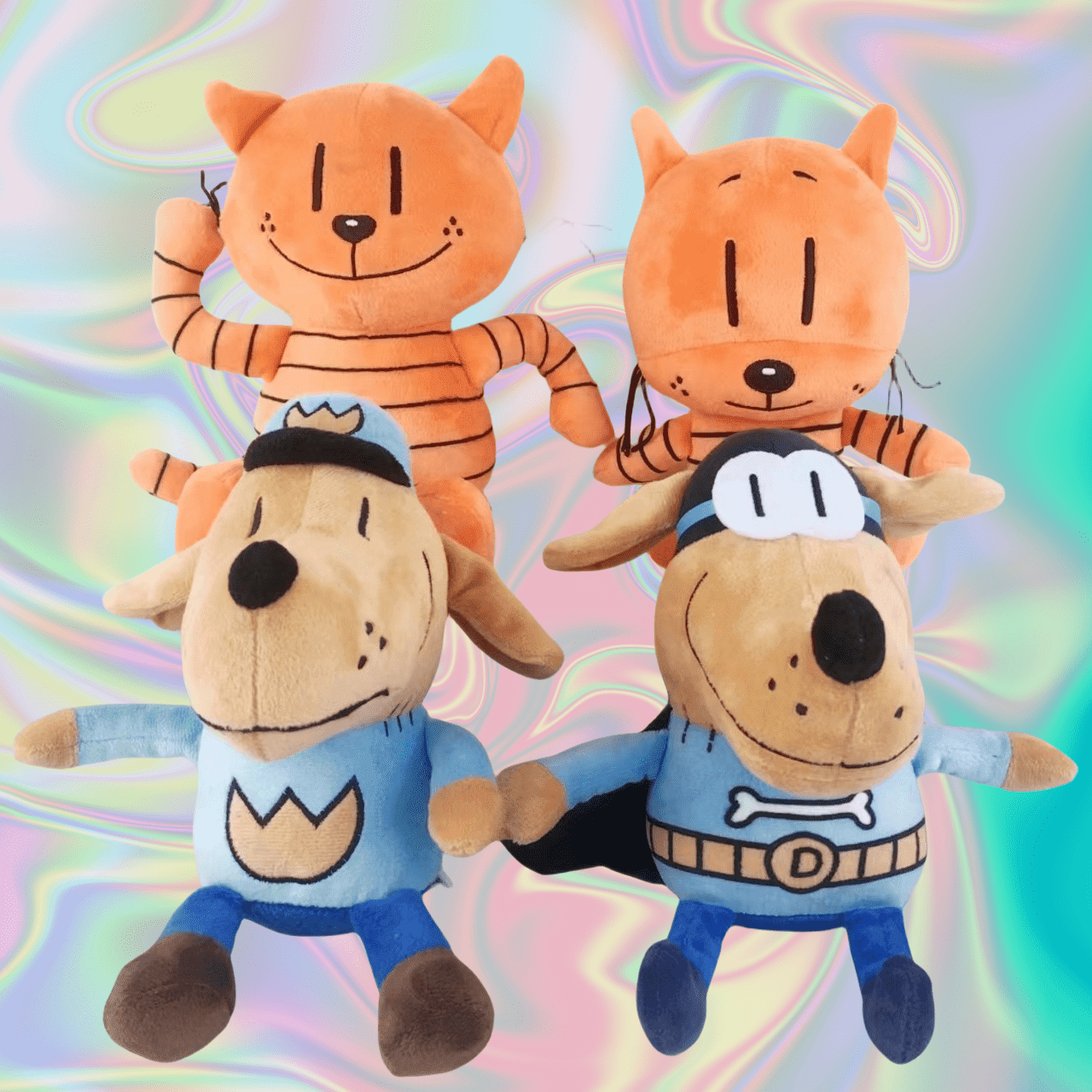 Dog Man Movie Dog Man Toys Cat And Dog Plush Stuffed Toys - Dog-Man ...