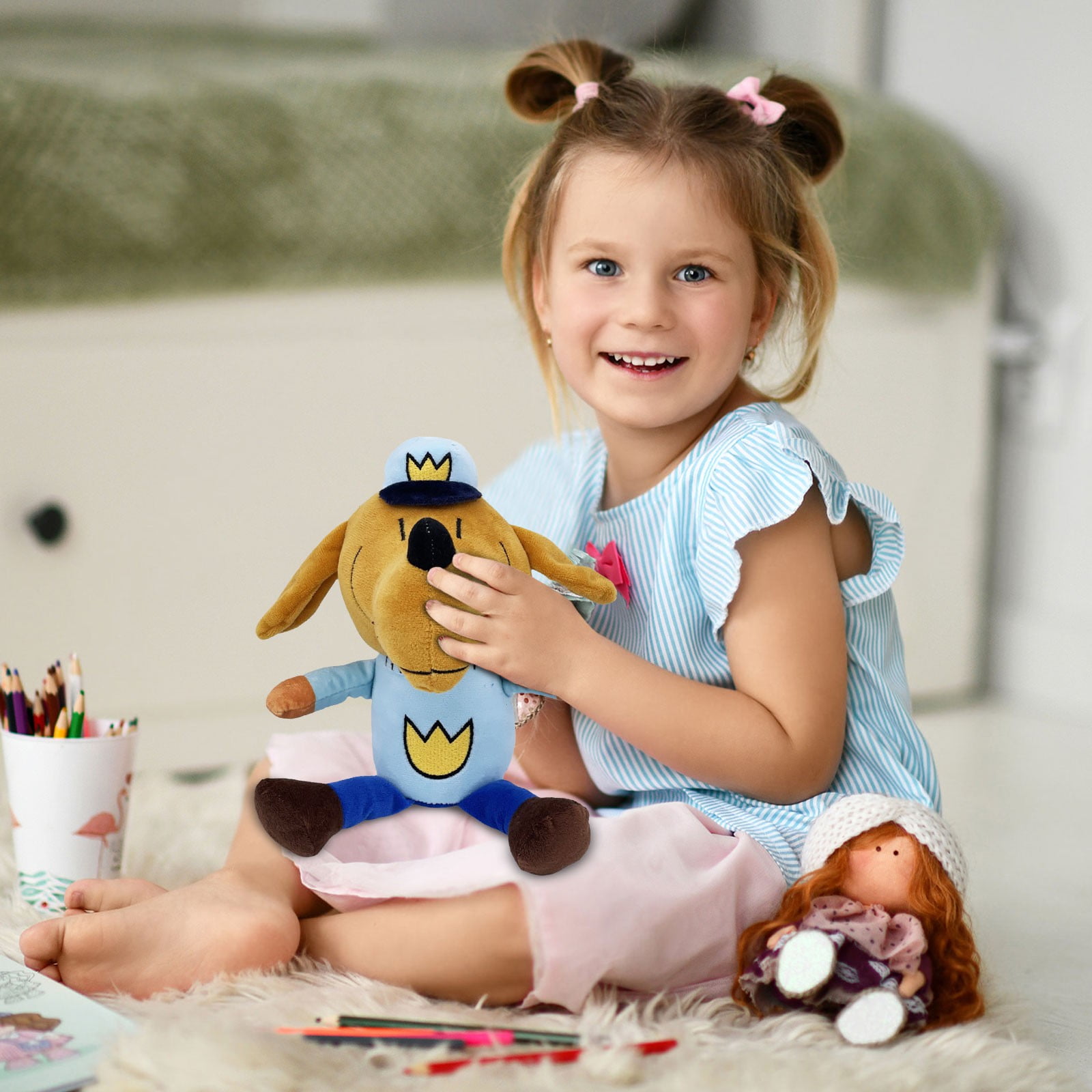 Dog Man Series Cute Stuffed Doll Children Plush Toy 10.2", Creative Dog ...