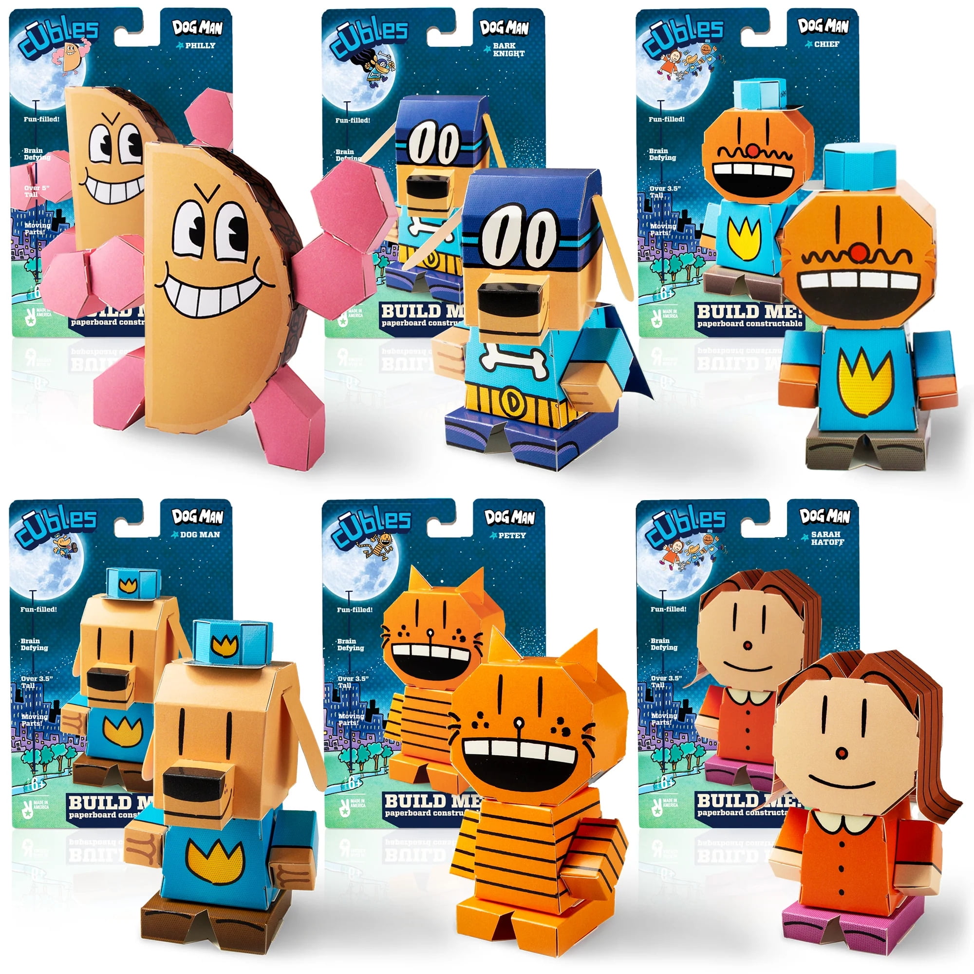 Dog Man Series Group Party Pack (Includes 6 Dog Man series CUBLES ...