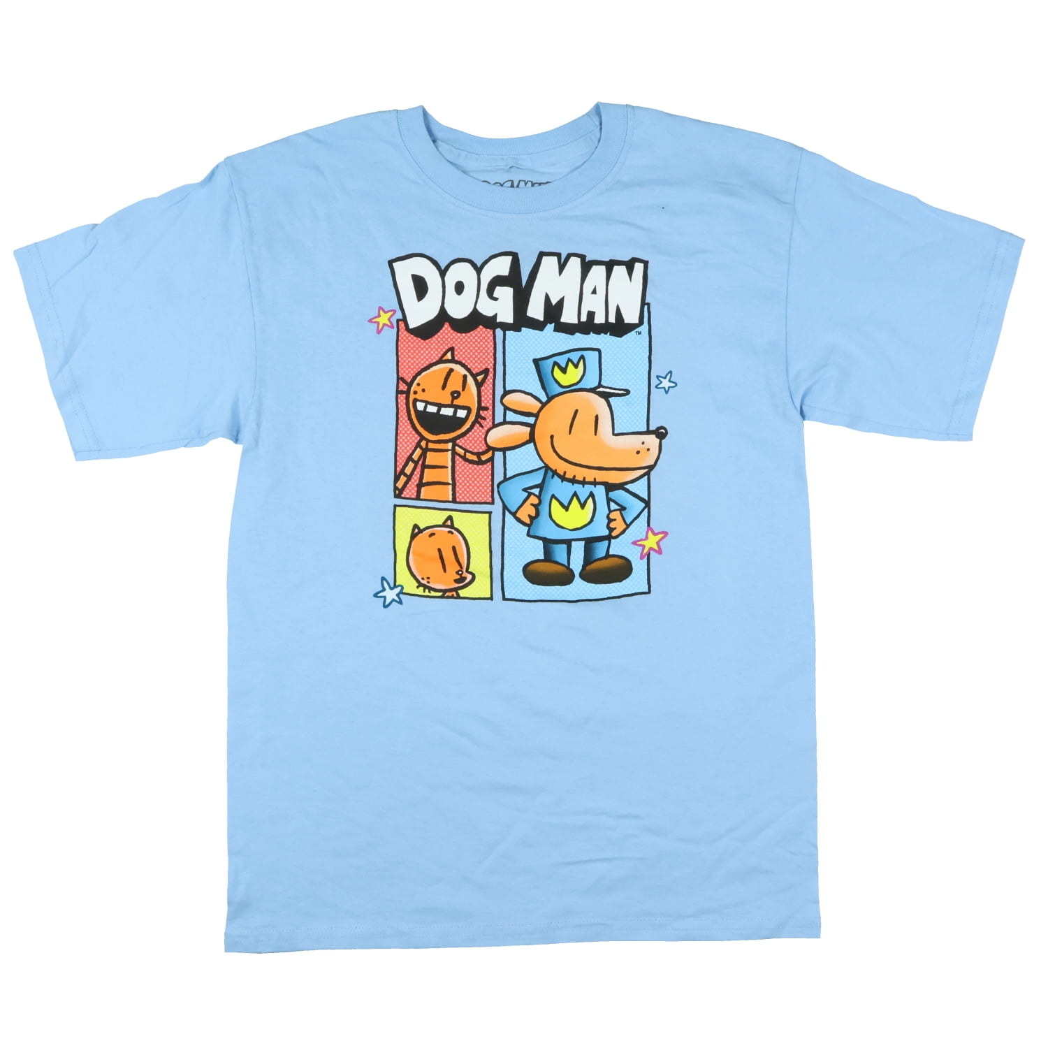 Dog Man T-Shirt Big Boys' Petey and Dog Man Short Sleeve Graphic Top ...
