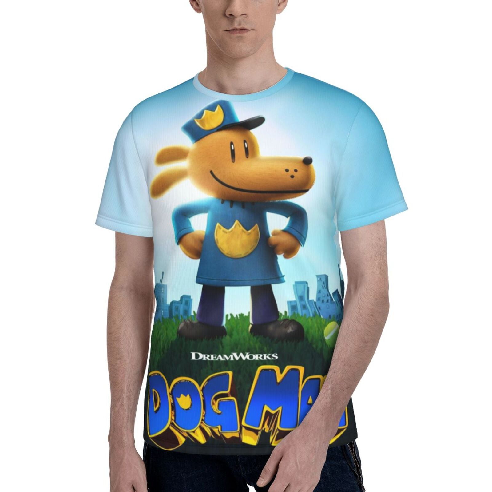 Dog Man T-Shirts 3d Printed Short Sleeve Tee Shirt For Men - Walmart.com
