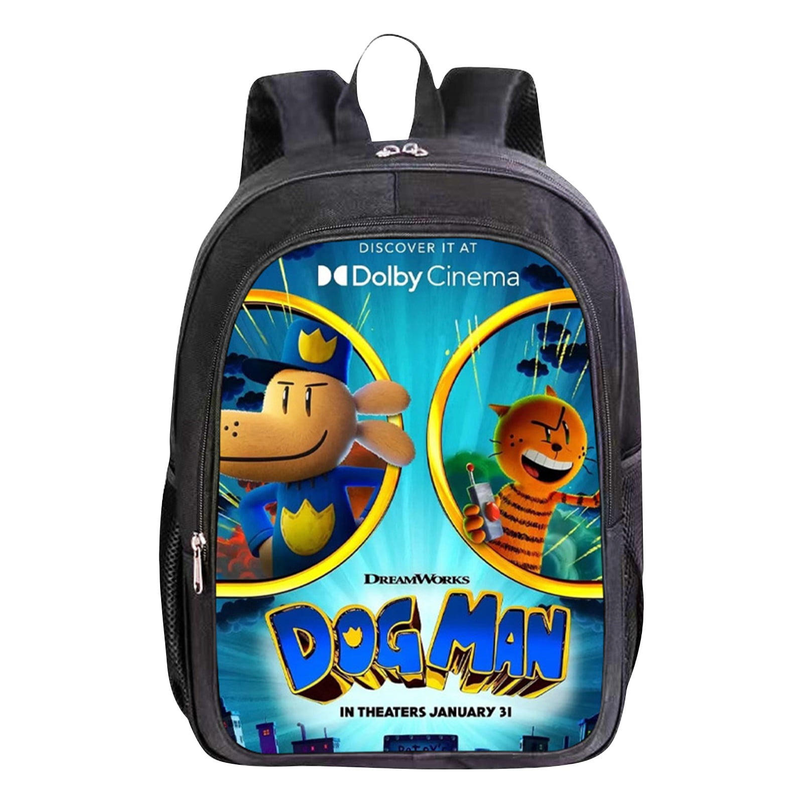 Dog Man Theme Backpacks for School, Dog Man Backpack, Dog Man Schoolbag ...